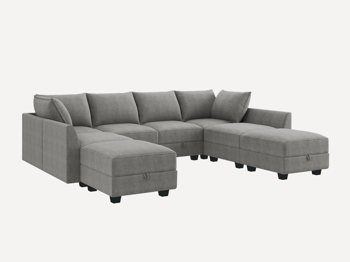 L-Shaped/U-Shaped Symmetrical Modular Sectional Sofas | HONBAY Official ...