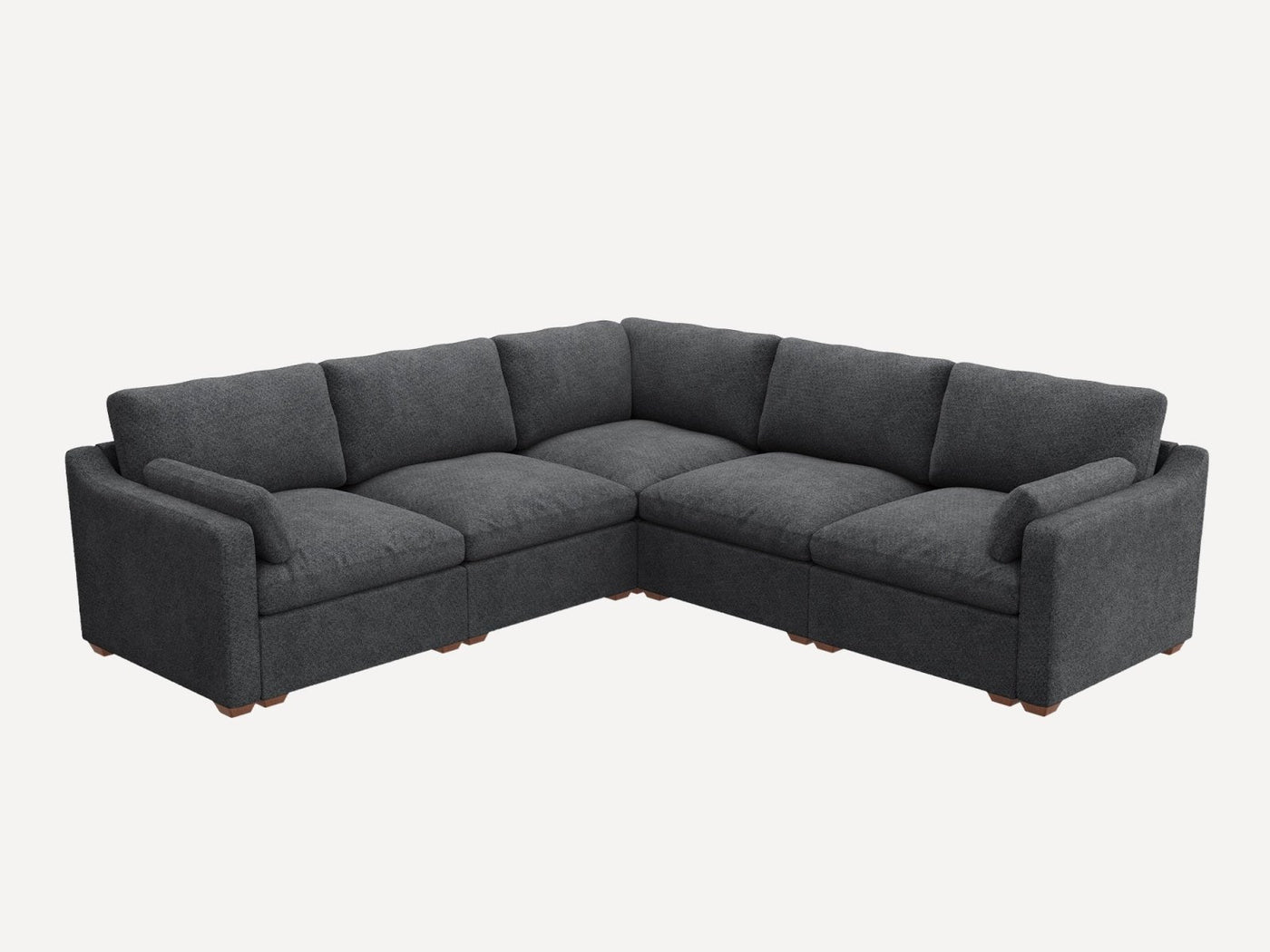 Honbay 5 Piece Oversized Cloud Down Filled Chenille Modular L Shaped S