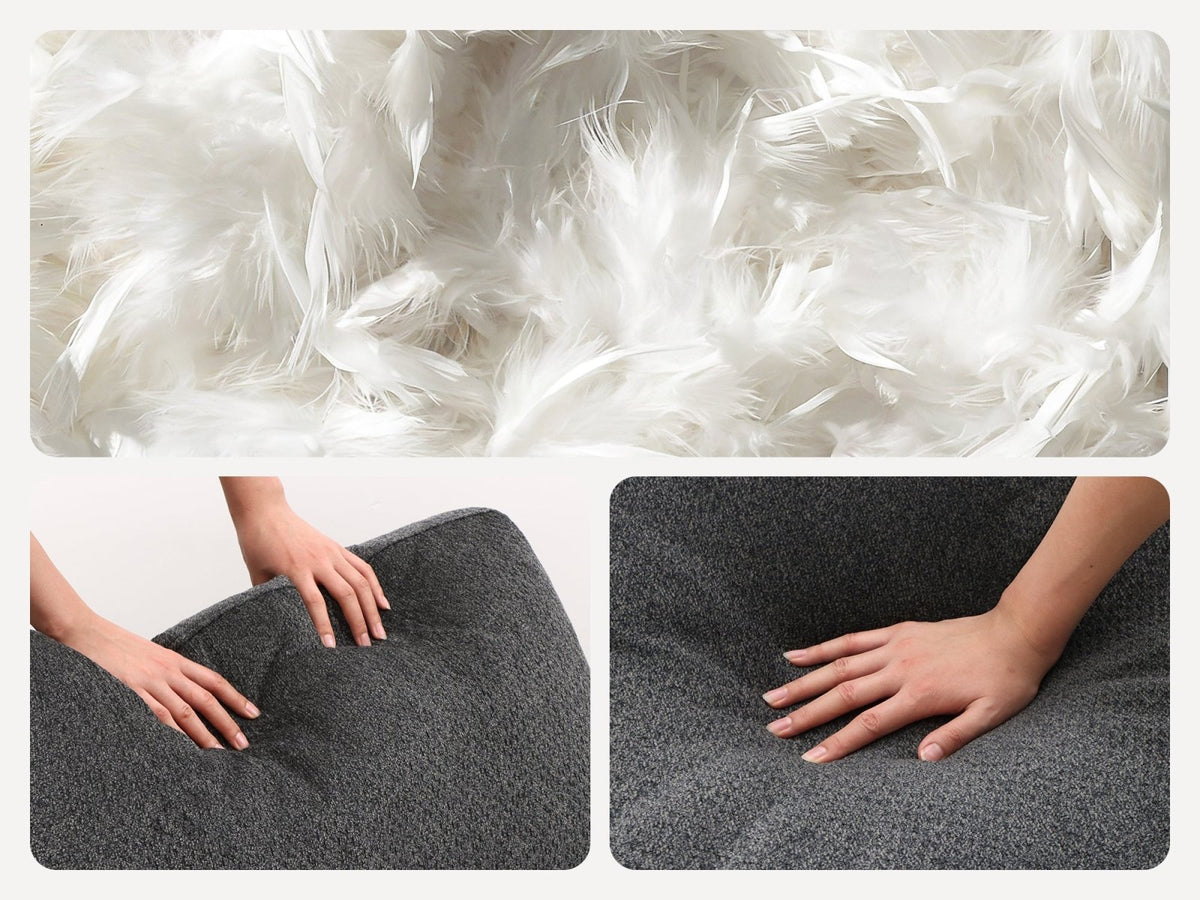 Honbay 5 Piece Oversized Cloud Down Filled Chenille Modular L Shaped S